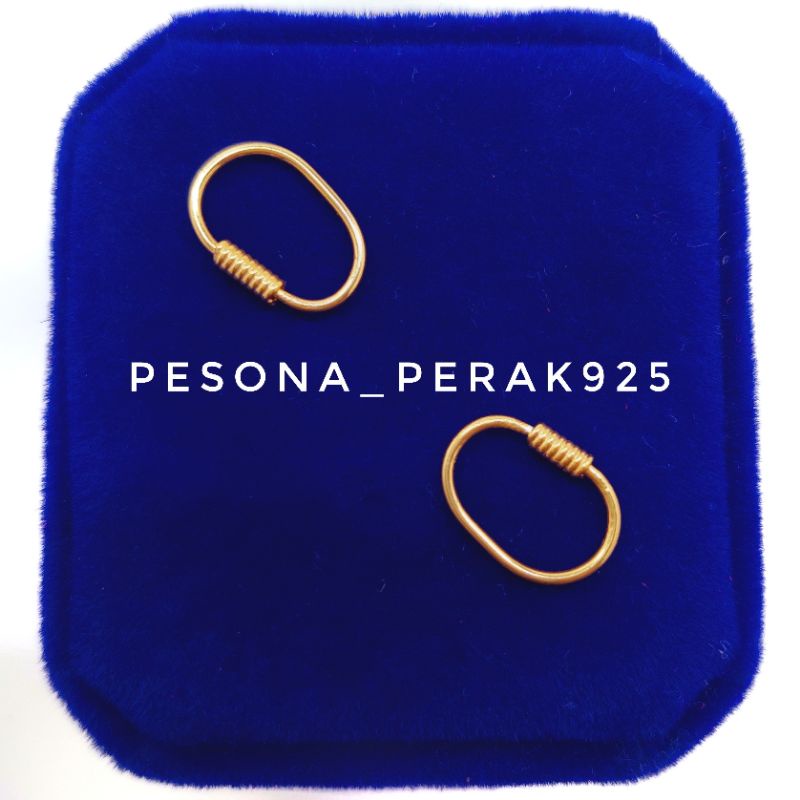 Jual ANTING KAIT ANAK/DEWASA PERAK ASLI 925 LAPIS EMAS-MODEL KENIP SPIRAL-PERHIASAN PERAK ANAK ...