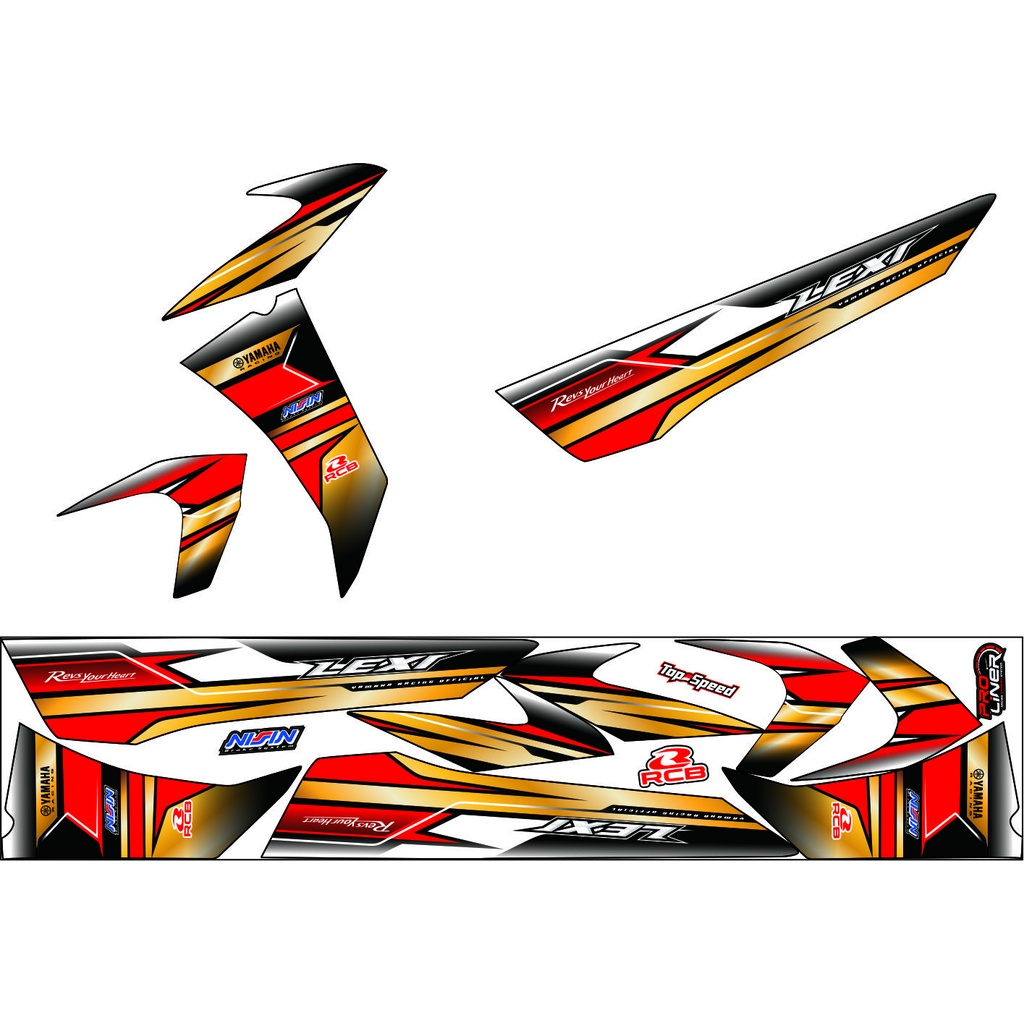 Jual STIKER VARIASI LIS MOTIF COD/Sticker Striping Variasi MOTOR Yamaha ...