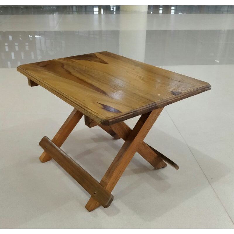 Jual MEJA LIPAT KAYU JATI KUALITAS PREMIUM (40X29X27Cm) | Shopee Indonesia