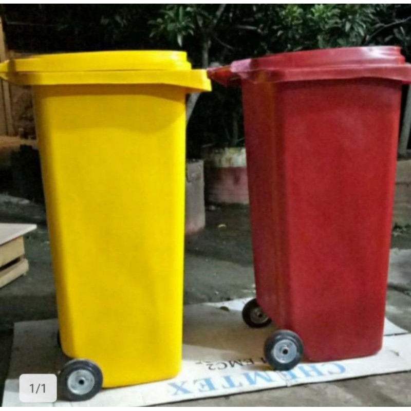 Jual TEMPAT TONG SAMPAH DUSTBIN BESAR 120 LITER Roda | Shopee Indonesia
