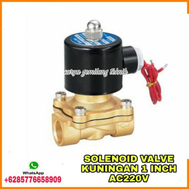 Jual SOLENOID VALVE KUNINGAN 1 INCH AC220V NORMALLY CLOSED HIGH QUALITY | Shopee Indonesia