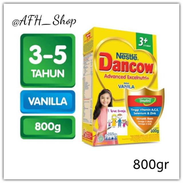 Jual Dancow 3+ Plus Vanila (3-5 Tahun) 800gr | Shopee Indonesia