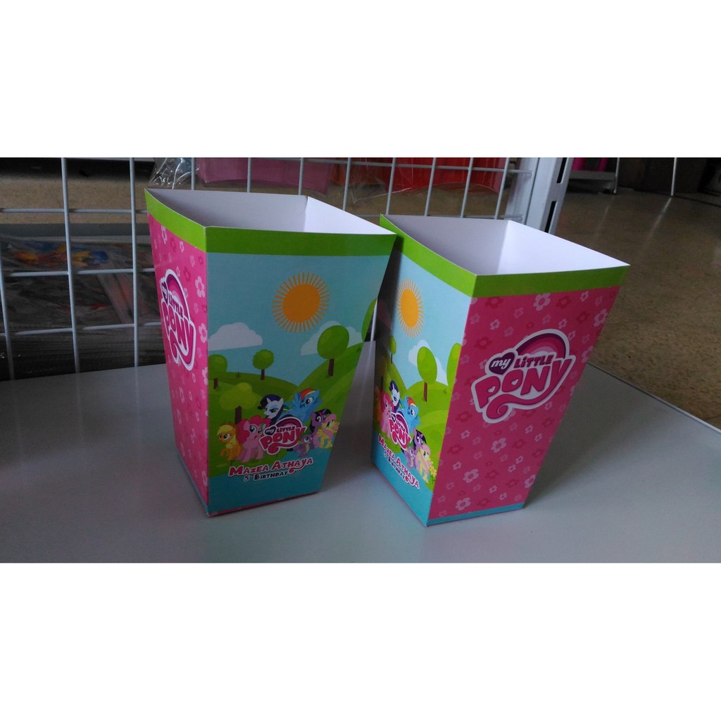 Jual popcorn box my little pony / wadah popcorn my little pony ...