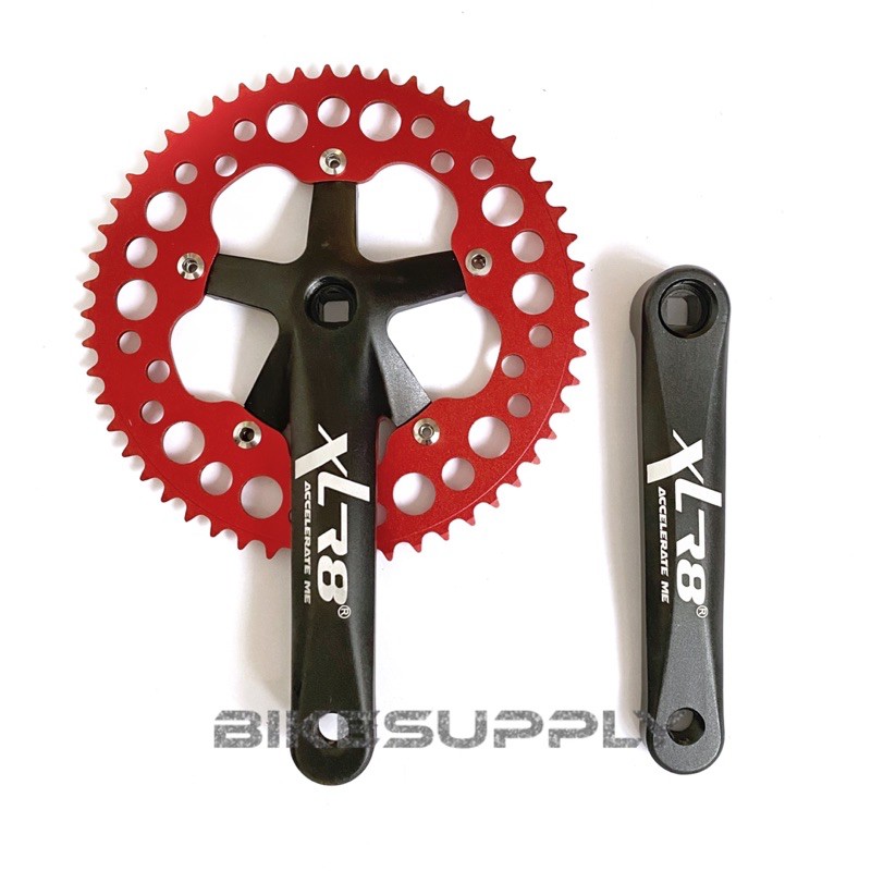 Jual Crank Set / Crankset XLR8 Model Lubang 53T Alloy (Arm Hitam ...