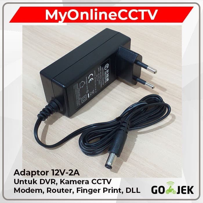 Jual Adaptor 12Volt 2Ampere 12V2A Untuk Kamera Cctv Dvr Modem Router ...