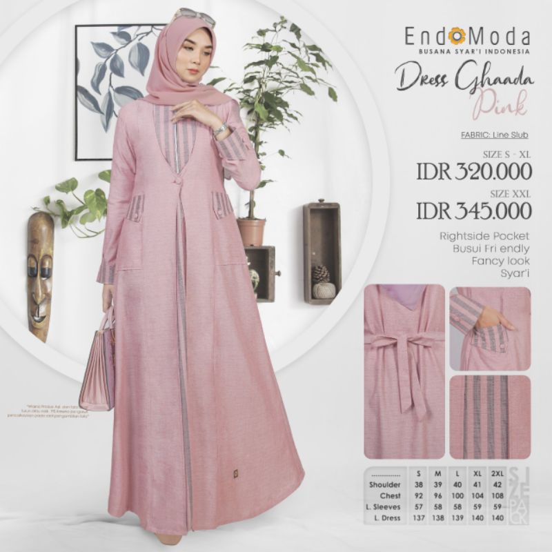 Jual New Busana muslim terbaru Dress Ghaada endomoda | Shopee Indonesia