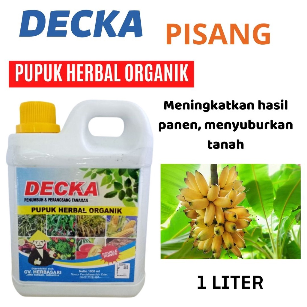 Jual Pupuk Penyubur Daun dan Buah Pisang, Pupuk Herbal Organik Decka Terbaik | Shopee Indonesia