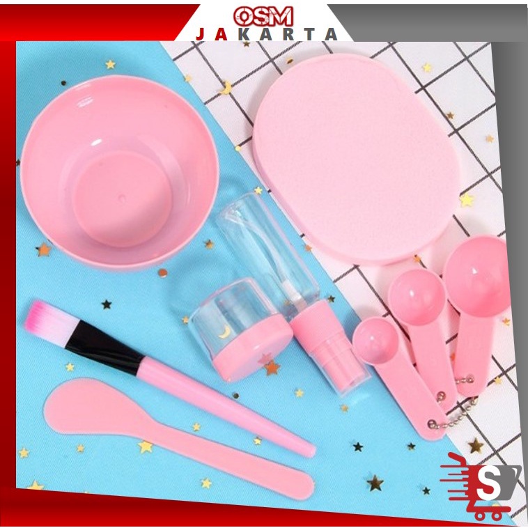 Jual OSM JKT K5012 Mangkok Masker Set 9 in 1 / Kuas Alat Make Up / Mask ...