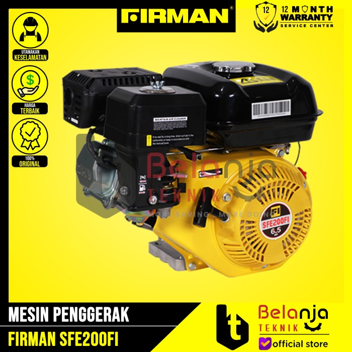 Jual Firman Mesin Penggerak Bensin Serbaguna SFE 200 FI SFE200FI 6.5 HP ...