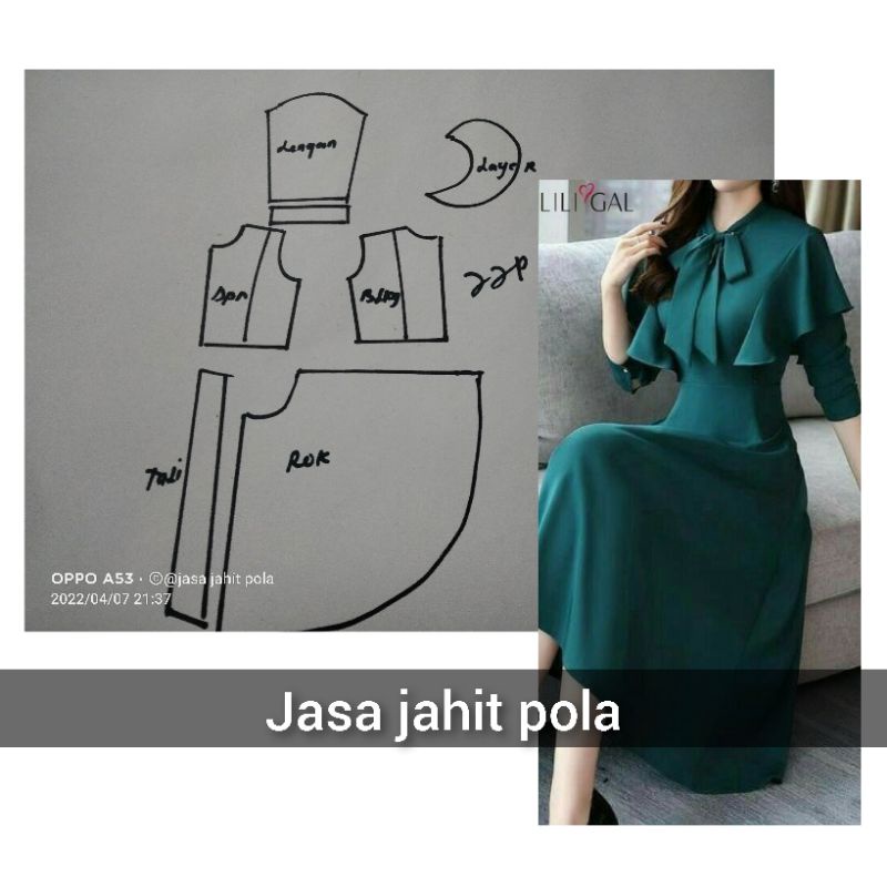 Jual pola instan gamis pola jiplak dress layer terbaru | Shopee Indonesia