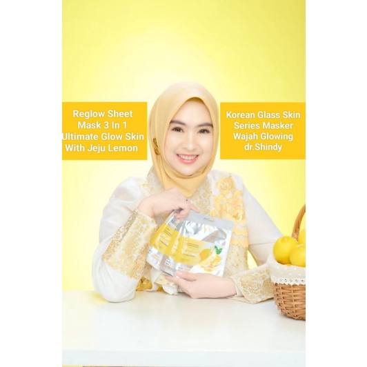 Jual Reglow Sheet Mask 3 In 1 Ultimate Glow Skin With Jeju Lemon Masker ...