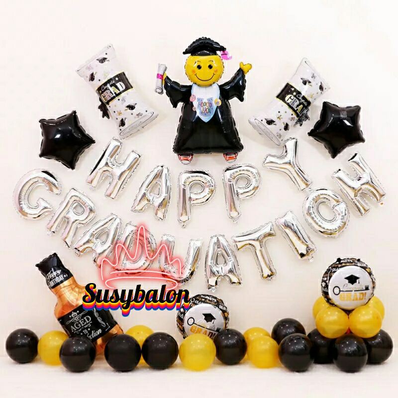 Jual paket dekorasi happy graduation/dekorasi wisuda | Shopee Indonesia