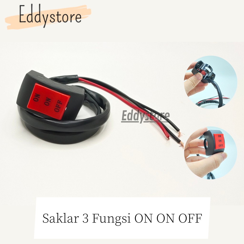 Jual Saklar On ON OFF 3 FUNGSI Universal Tombol On Off Universal plus ...