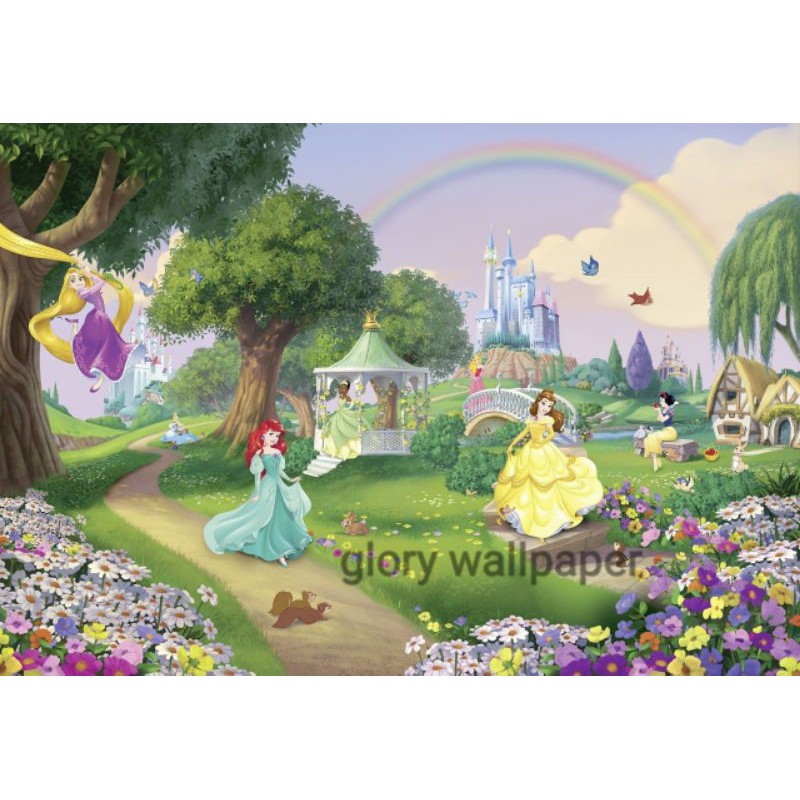 Jual WALLPAPER CUSTOM 3D DINDING STICKER PUTRI DISNEY CANTIK PREMIUM ...