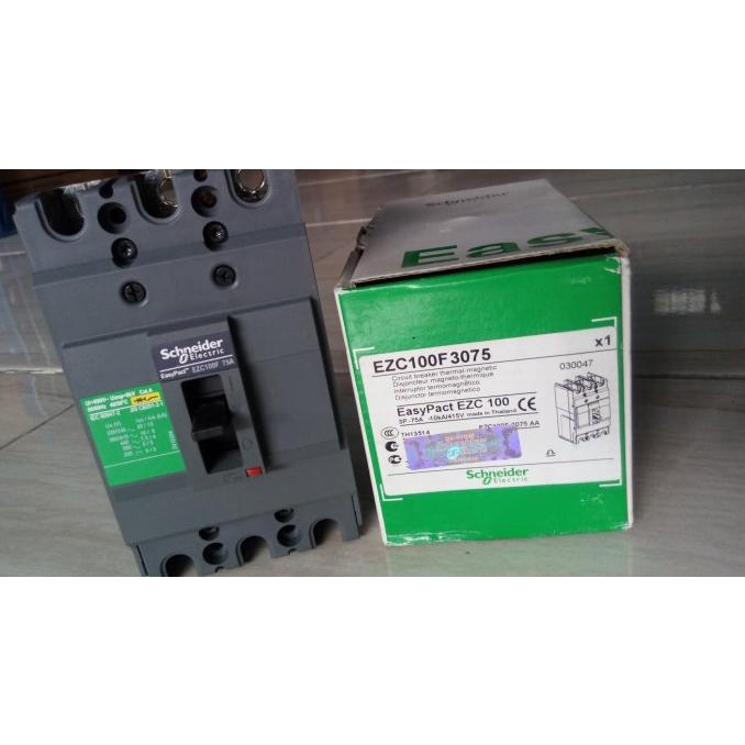 Jual MCCB EZC100F 3P/75A Schneider EZC100F3075 ORIGINAL | Shopee Indonesia