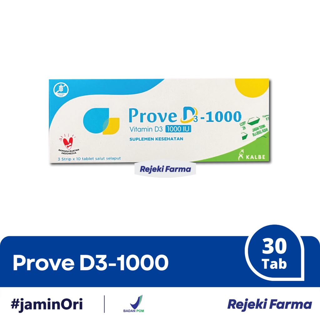 Jual Prove D3 1000 iu 1 box isi 3 strip 10 Tablet / 30 D 3 1000iu | Shopee Indonesia