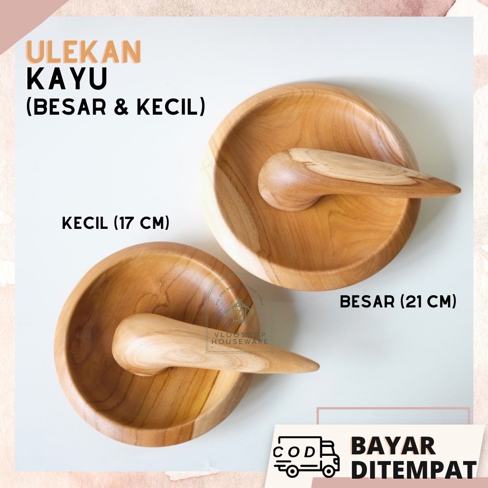 Jual ULEKAN KAYU + COBEK | ULEKAN SAMBAL BAHAN KAYU | ULEKAN AESTHETIC ...
