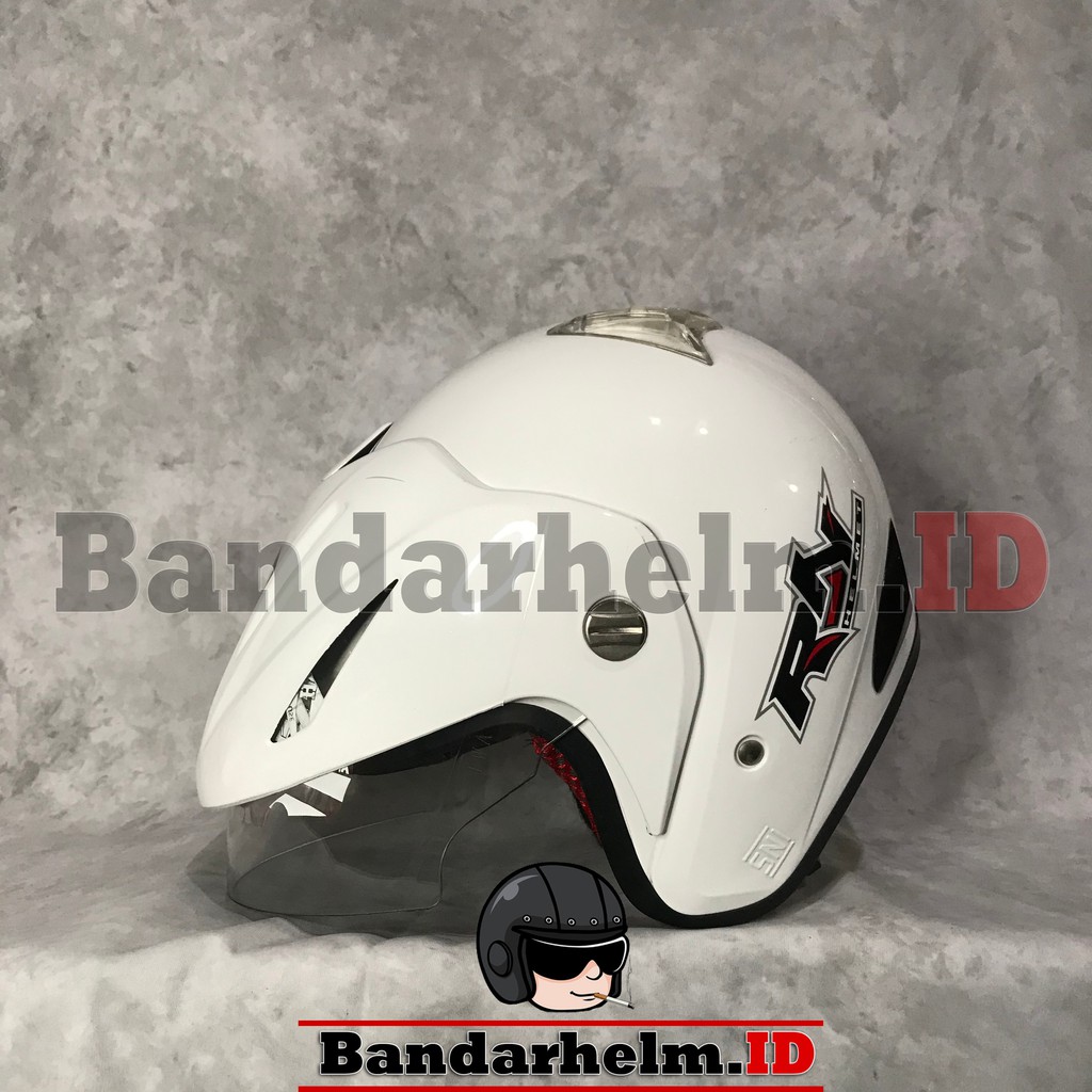Jual Helm RN Segitiga White Solid | Shopee Indonesia