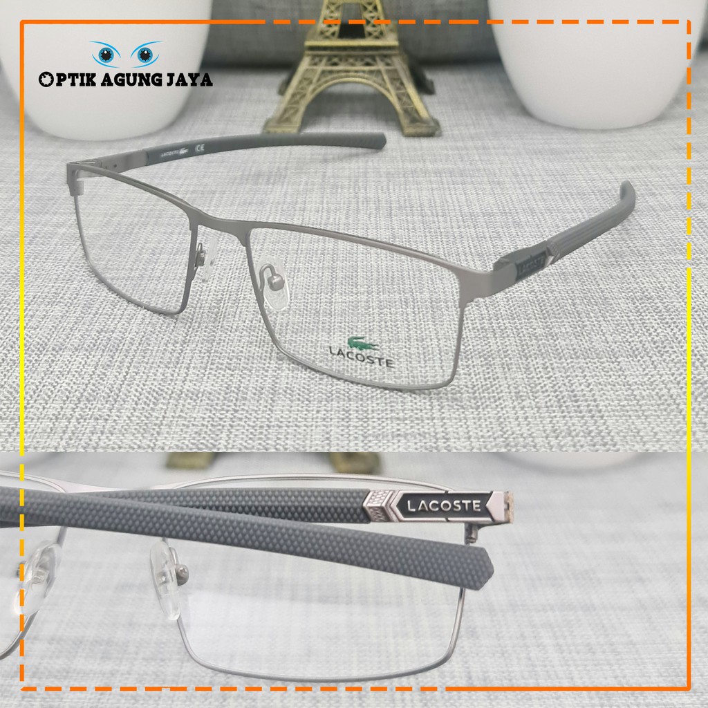 Jual PREMIUM (GRATIS LENSA) Frame Kacamata Minus atau Baca Pria Lacoste ...