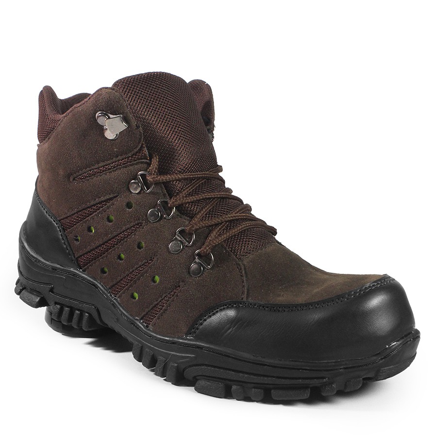 Jual Sepatu Safety Boots Pria Macan Coklat Tracking Proyek Kerja ...