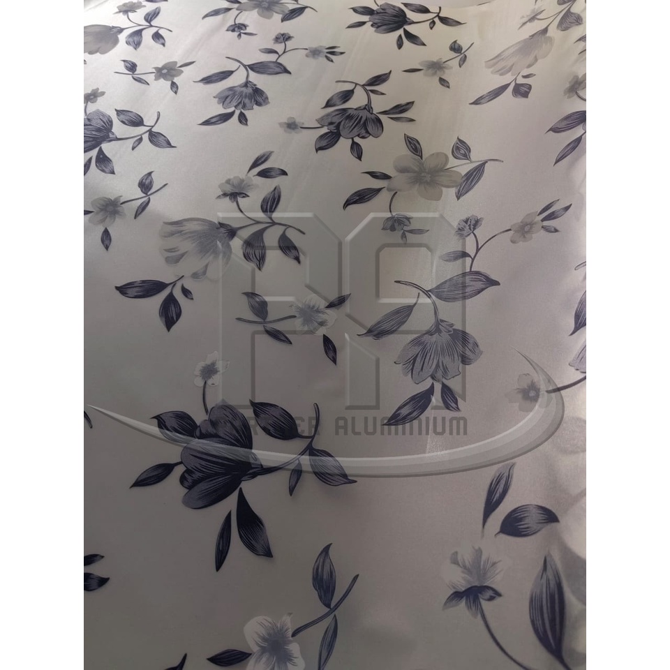 Jual Stiker Kaca Sanblast Sandblast Sunblast /Sticker Motif Bunga 151 ...