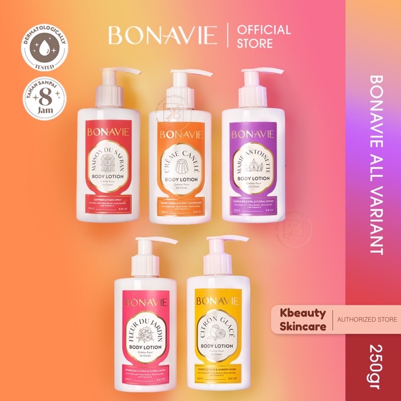 Jual Bonavie Body Lotion Total Confidence (Citron Glace, Creme Canele ...