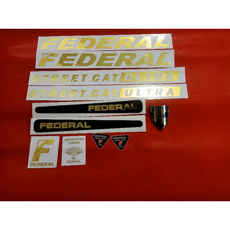 Jual stiker Dan emblem sepeda federal streetcat ultra gold dan silver ...
