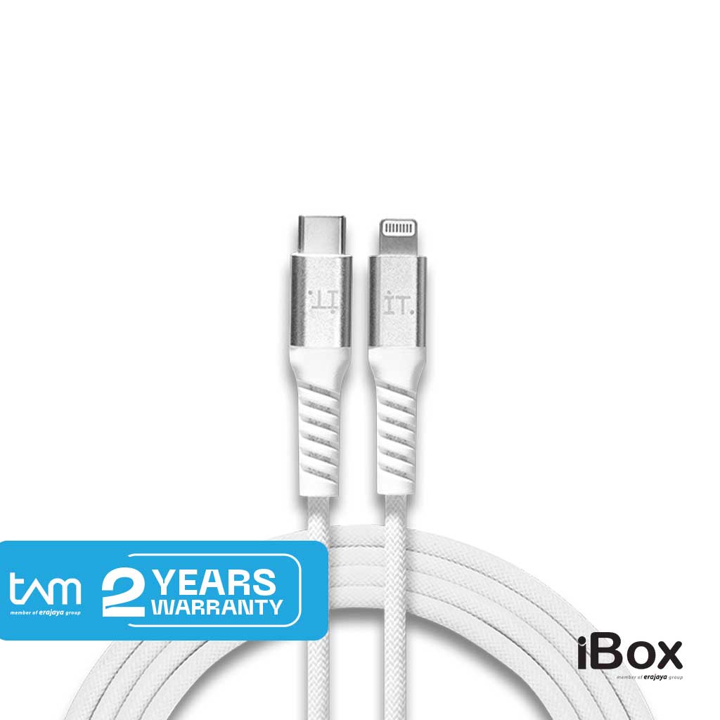 Jual IT Power Connector - USB C to Lightning Cable 2M - White | Shopee ...