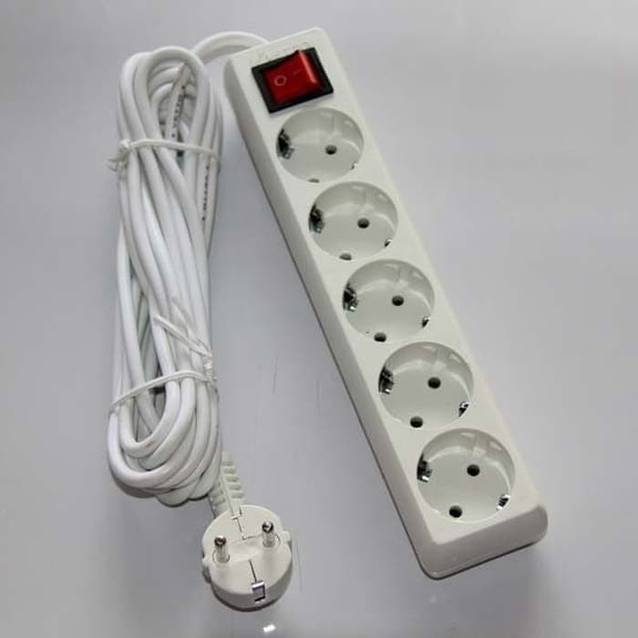 Jual Stop Kontak 5 Lubang Panjang 5 Meter 5 Colokan Stop Kontak Listrik | Shopee Indonesia