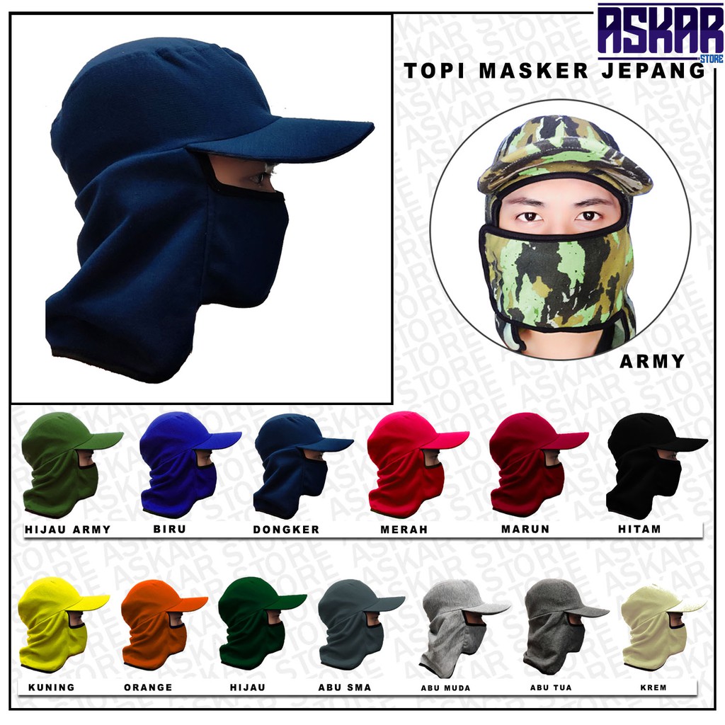 Jual Topi jepang masker anti panas untuk mancing/mendaki/berkebun/kerja ...