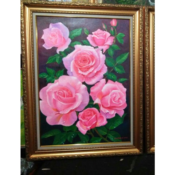 Jual LUKISAN BUNGA MAWAR | Shopee Indonesia