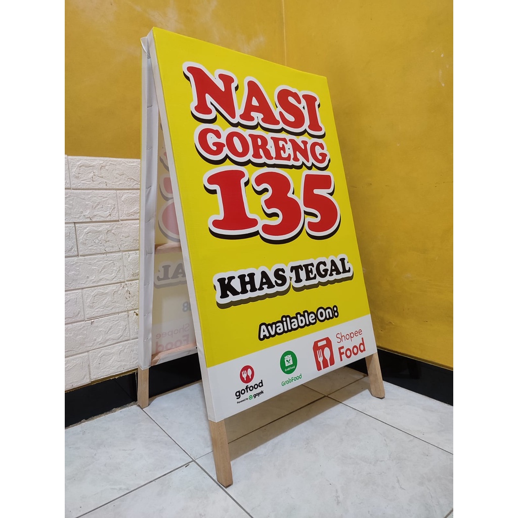 Jual STAND BANNER KAYU UKURAN 50 X 85 CM - STANDING BANNER KAYU - PAPAN ...