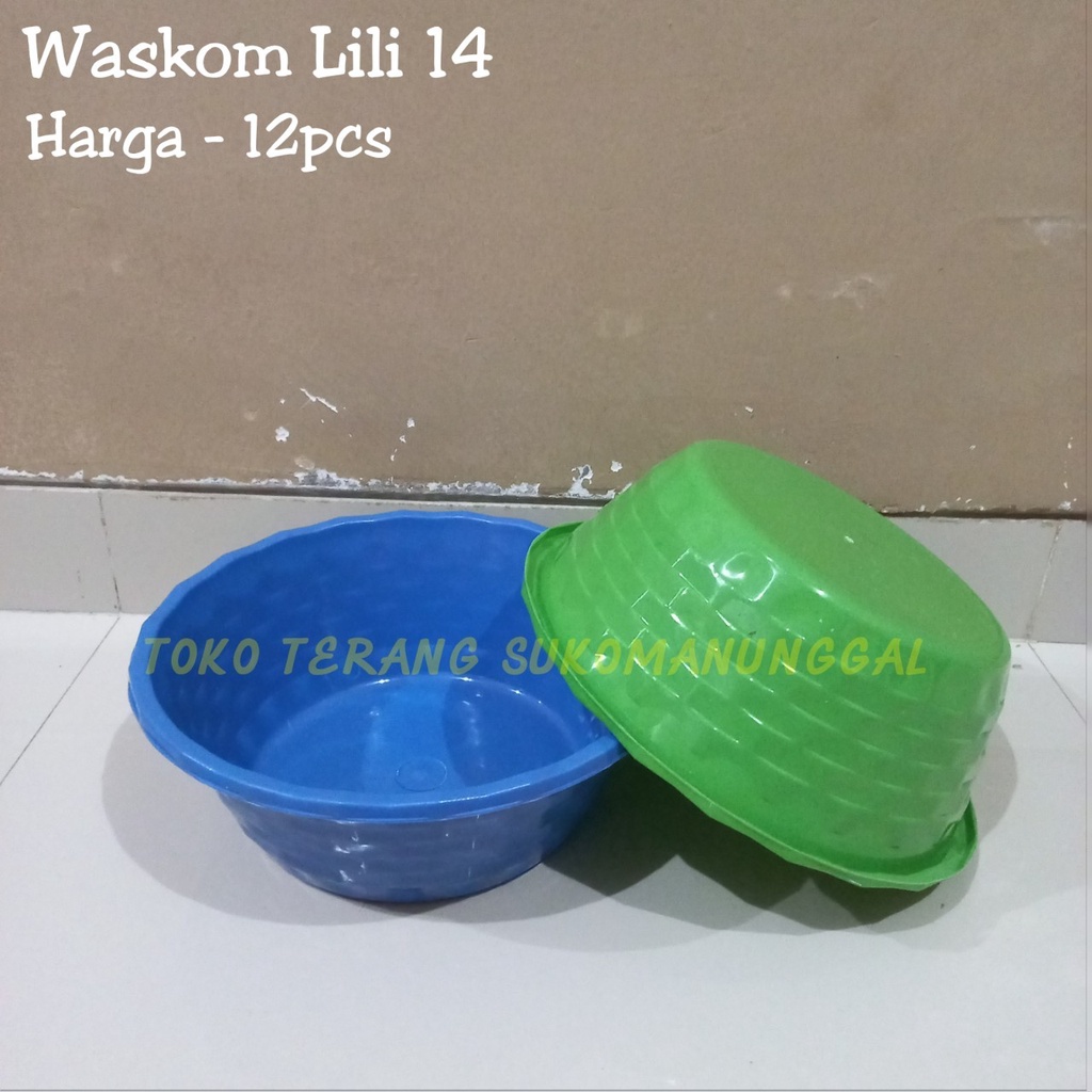 Jual Isi 12 PCS!! Waskom Lili 14 /Waskom Plastik/Waskom berkatan ...