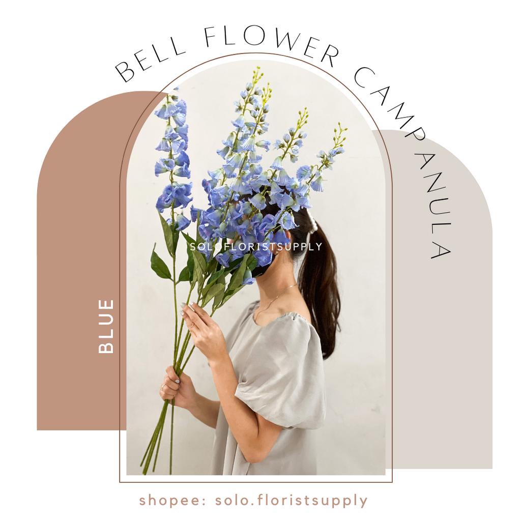 Jual BELL FLOWER CAMPANULA BUNGA LONCENG Premium Delphinium Artificial ...