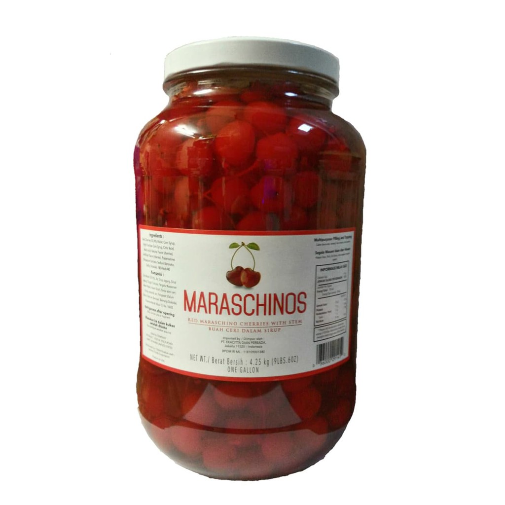 Jual Maraschino Cherry/Buah Cherry Merah Tangkai 100gr | Shopee Indonesia
