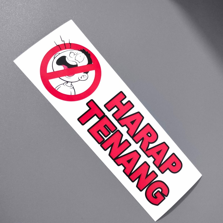 Jual STIKER PERINGATAN HARAP TENANG | Shopee Indonesia