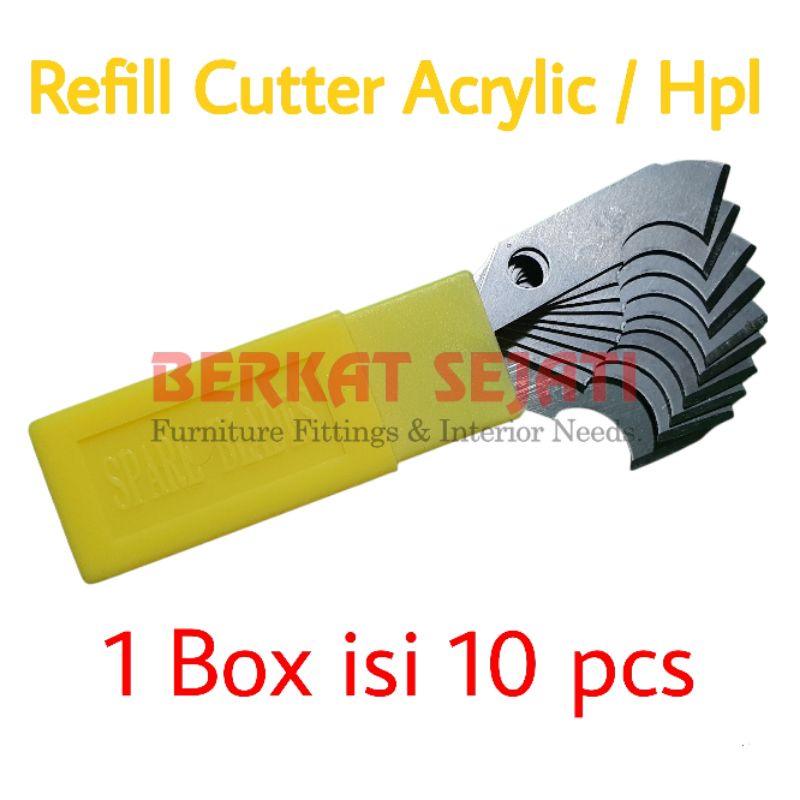 Jual REFILL (10 PCS) isi Mata Pisau Alat Potong Cutter Hpl Acrylic ...