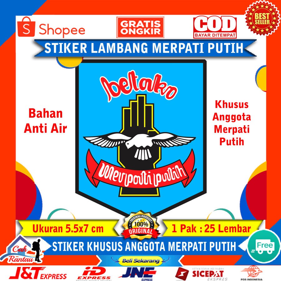 Jual Stiker Dinding Sticker Wall Logo Merpati Putih MP Perguruan Pencak ...