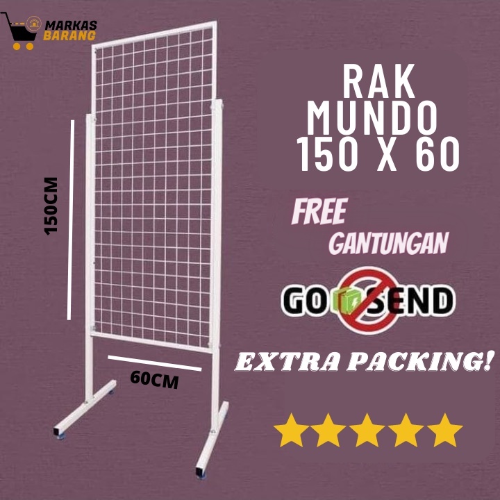 Jual [EKSTRA PACKING] Ram Display Berdiri/Ram + Kaki/Rak Mundo Ukuran ...