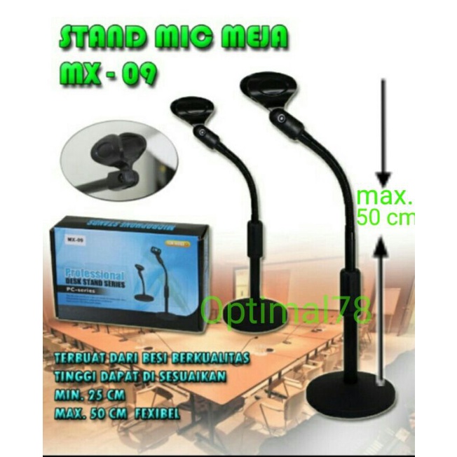 Jual Stand Mic Meja Flexibel Full Besi/Microphone Desk Stand | Shopee ...