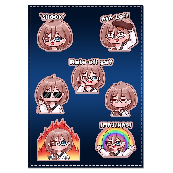 Jual Sticker Set Kisscut A6 Elula Fengari Memeru Ver. | Shopee Indonesia