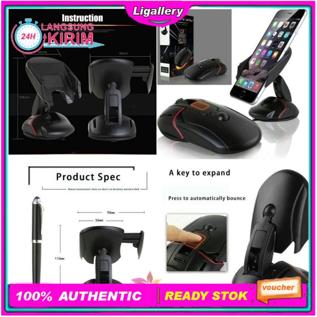 Jual [BISA COD] Car Holder Phone Stand Bentuk Mouse Shape Handphone ...