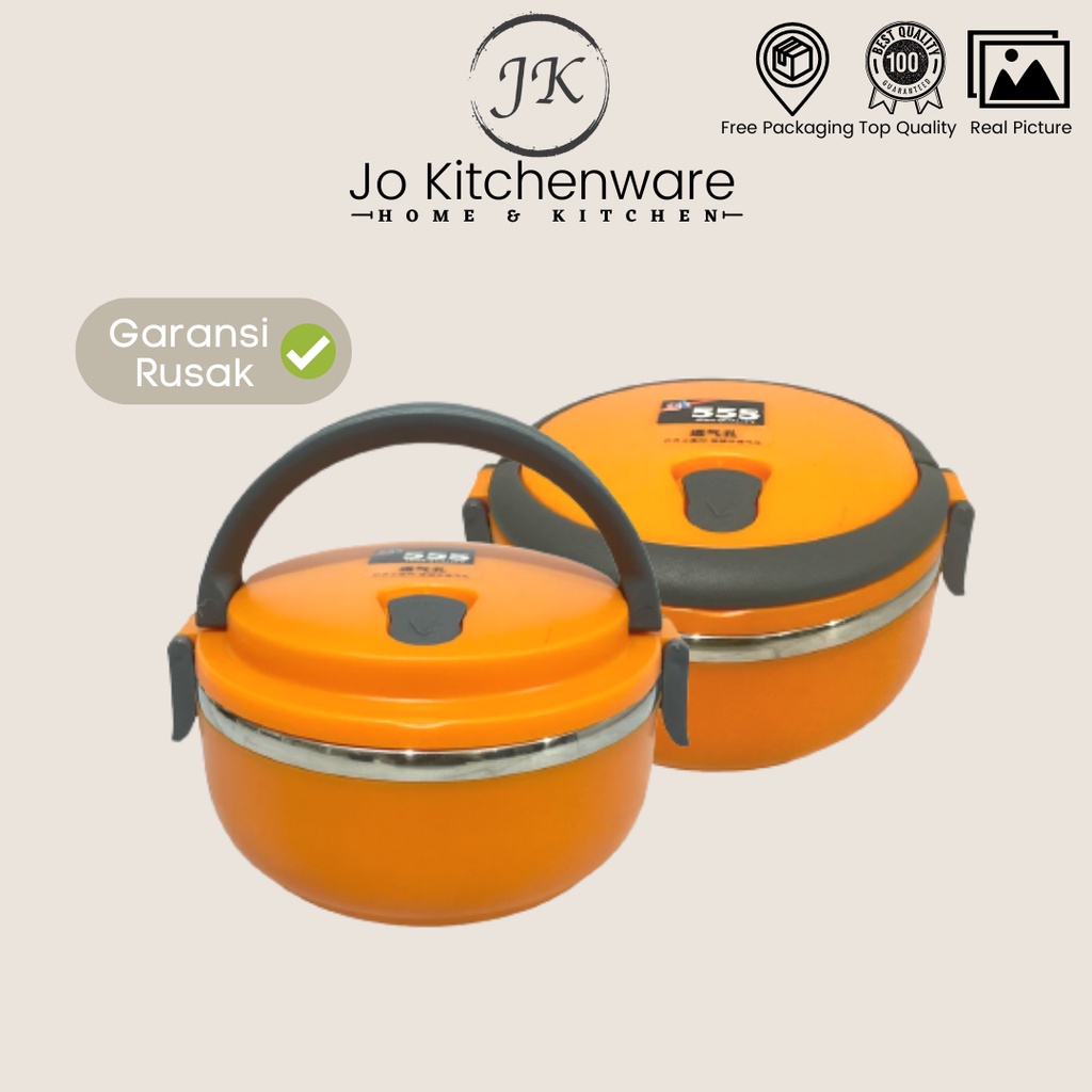 Jual tempat makan bulat stainless / lunch box / tempat bekal anak ...