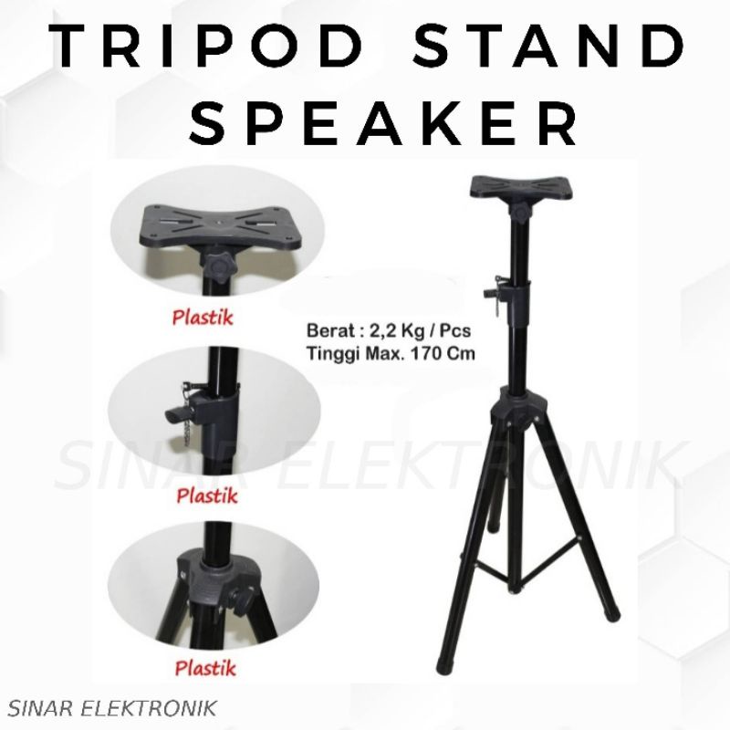 Jual STAND SPEAKER/TRIPOD SPEAKER HIGH QUALITY UNIVERSAL | Shopee Indonesia