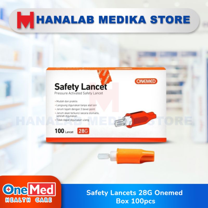 Jual Safety Lancets 28G Onemed Box 100pcs | Shopee Indonesia