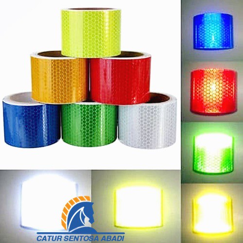 Jual STIKER REFLEKTOR PANTUL CAHAYA ROLL MOBIL MOTOR BAJU BUMPER KUNING ...