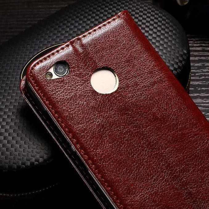 Jual Cover Hp, Leather Flip Cover Wallet Xiaomi Redmi 4X Prime Case ...