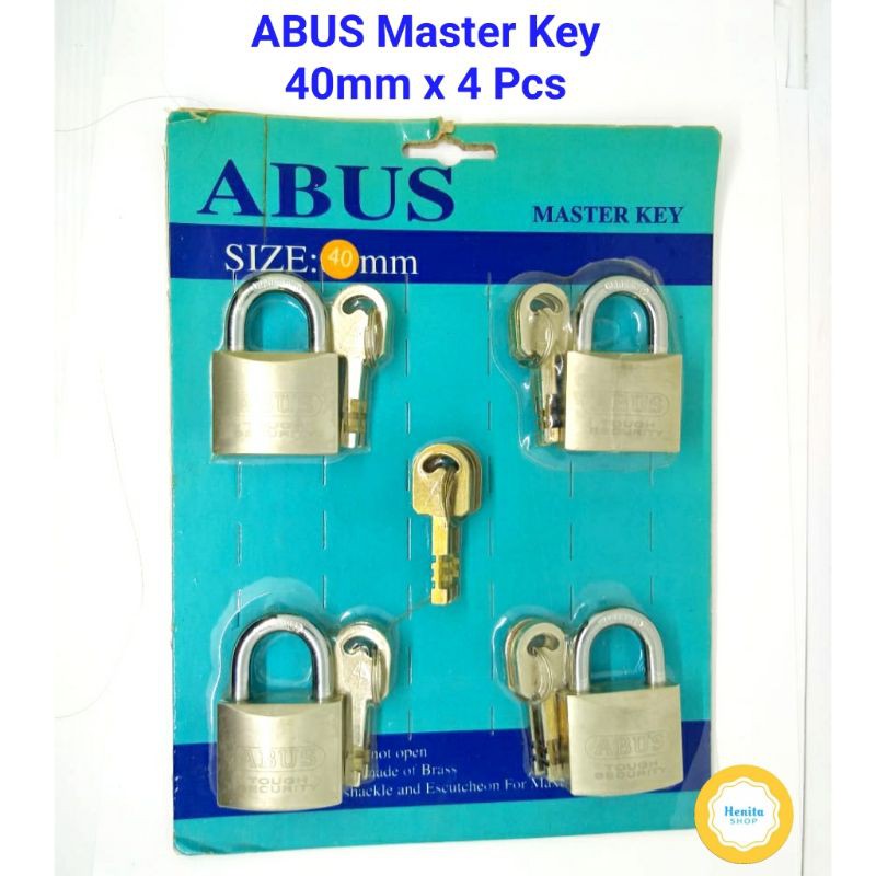 Jual Gembok ABUS Master key set 40mm 50mm 60 mm paket isi5 isi 4 isi 3 ...