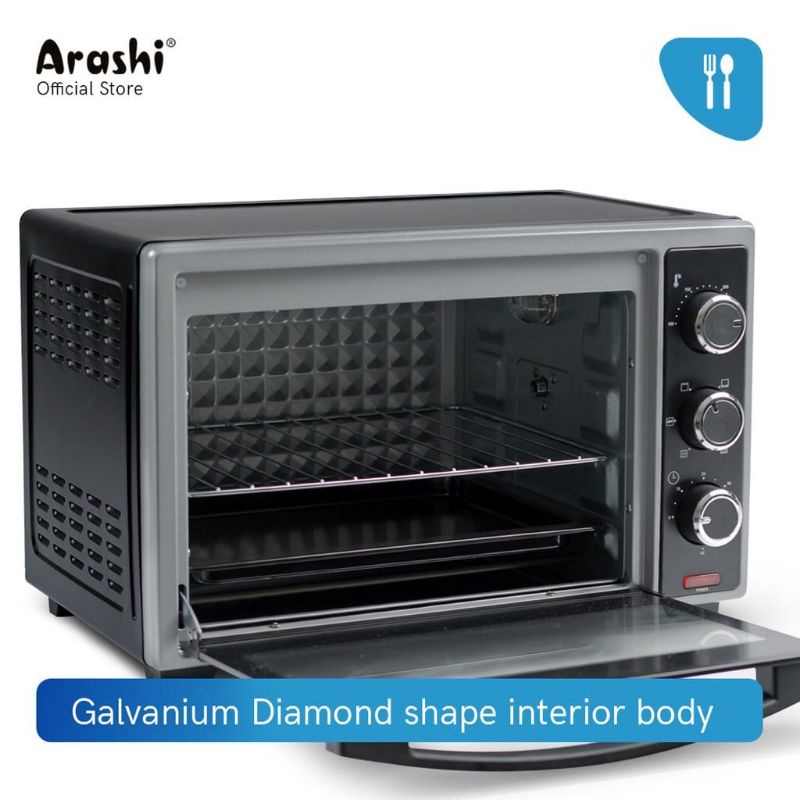 Jual Oven Arashi 26L M26B 300-600W Low Watt | Shopee Indonesia
