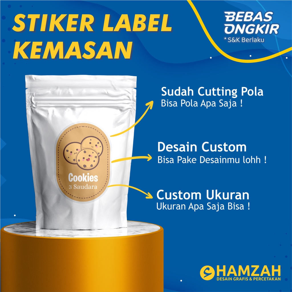 Jual Sticker Label Cutting Label Makanan Stiker Kemasan | Shopee Indonesia